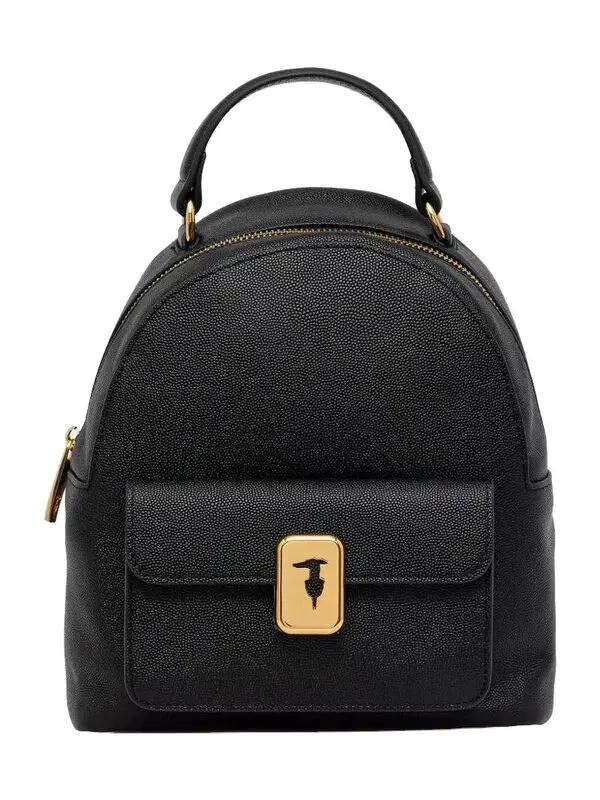 TRUSSARDI Logo-plaque Backpack - Black