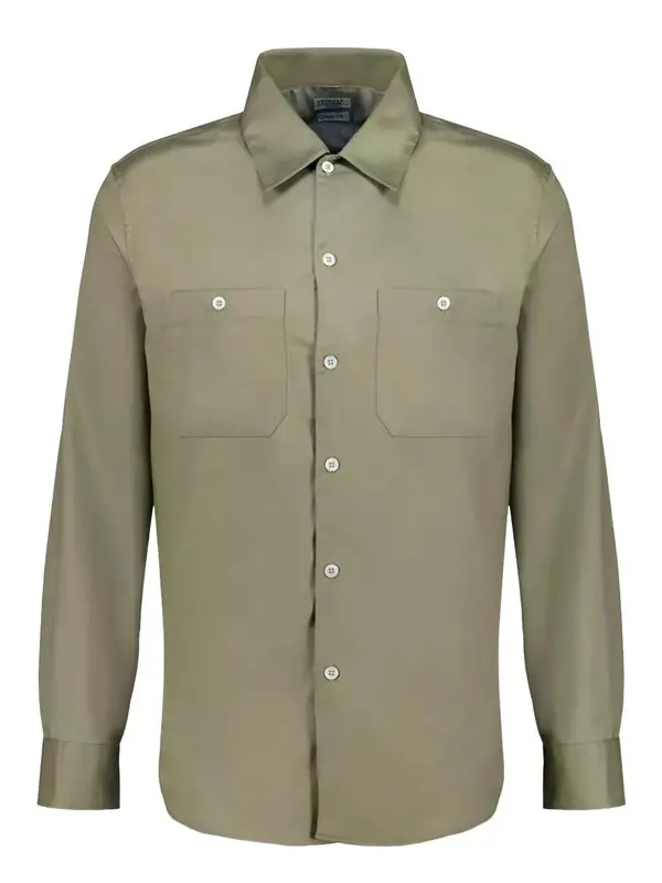 Brunello Cucinelli Button-fastening Cotton Shirt - Green