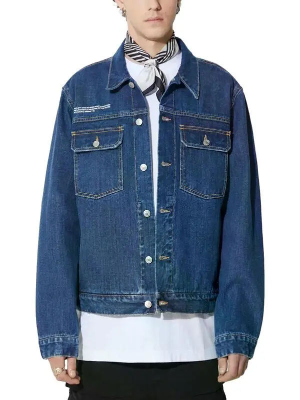 PANGAIA Pocket Selvedge Denim Jacket - Blue