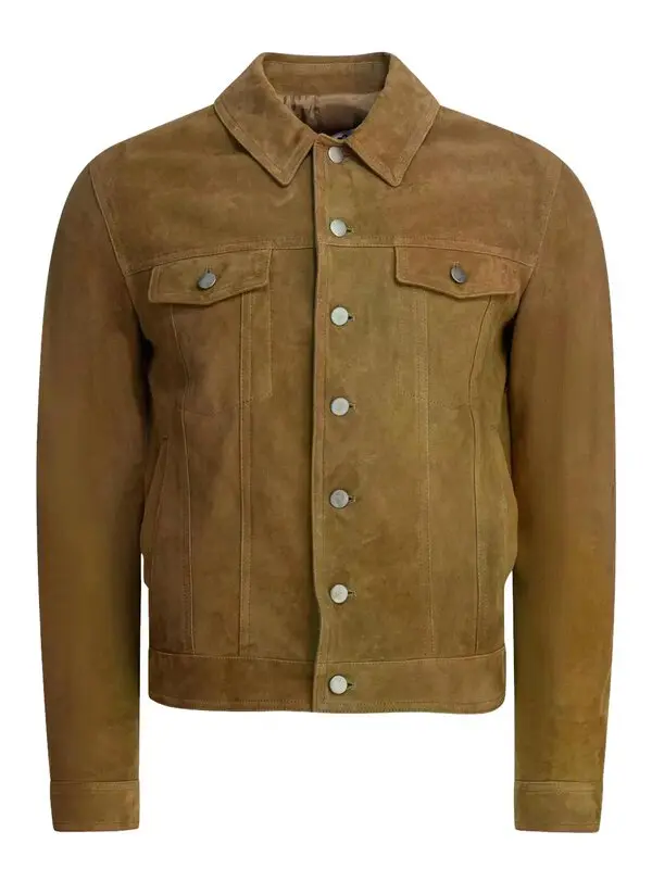 ALTUM Pocketed Suede Jacket - Brown