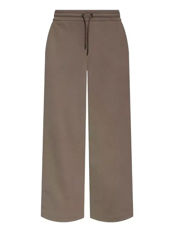 Emporio Armani Embroidered Drawstring Sweatpants - Brown