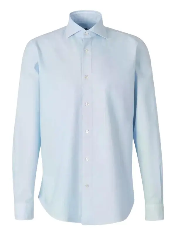 VINCENZO DI RUGGIERO Classic Collar Button Dress Shirt - Blue