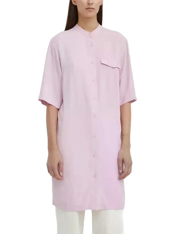 Marc O'polo Short-sleeve Midi Shirt Dress - Pink