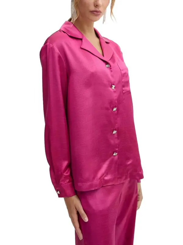 Liu Jo Crocodile-skin Print Button-fastening Shirt - Pink