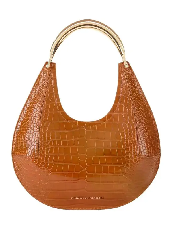 Elisabetta Franchi Crocodile-embossed Tote Bag - Brown