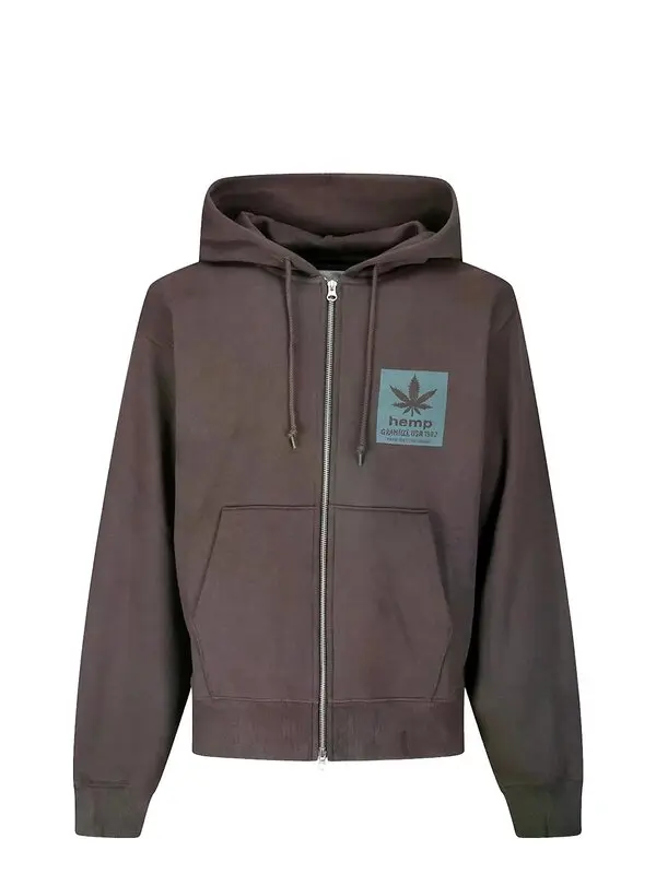 Gramicci Hooded Zip-up Sweatshirt - Brown