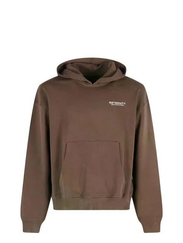 RETERNITY Logo-detail Hoodie - Brown