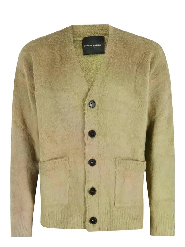 ROBERTO COLLINA Patch-pocket Button Cardigan - Neutrals