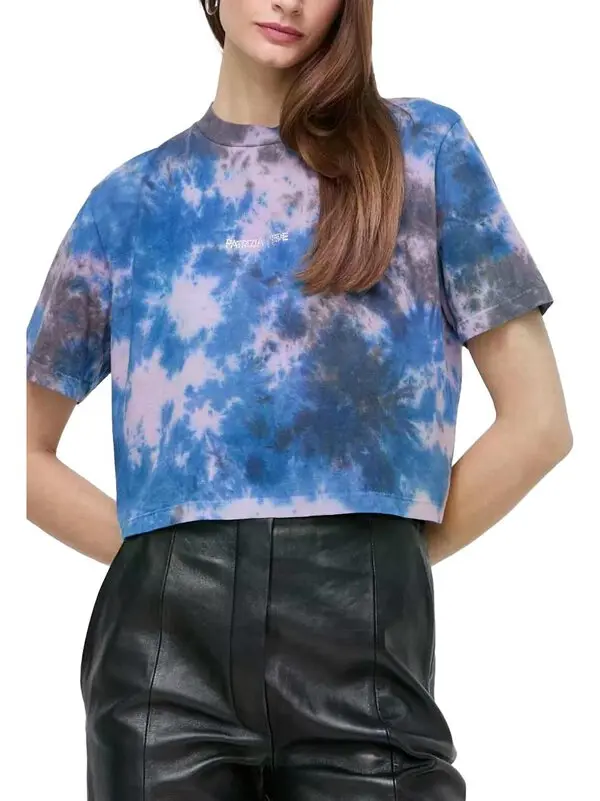 Patrizia Pepe Tie-dye Embellished Top - Blue