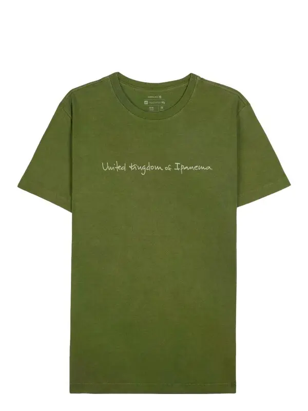 OSKLEN Handwritten-print T-shirt - Green