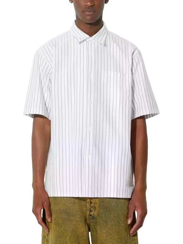 Norse Projects Striped Short-sleeve Shirt - White