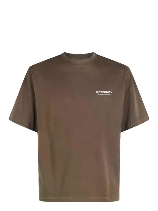 RETERNITY Logo-print Cotton T-shirt - Brown