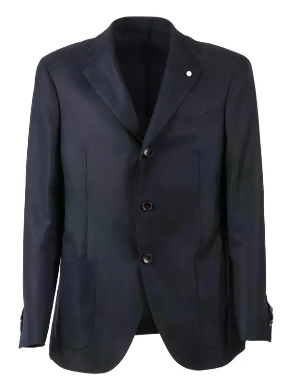 LUIGI BIANCHI MANTOVA Button Blazer - Blue