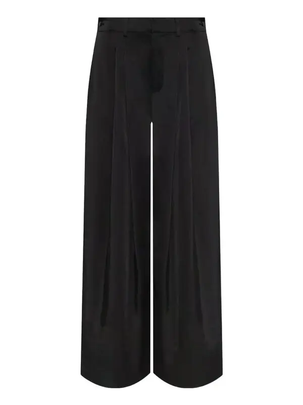 GESTUZ Pleated Trousers - Black