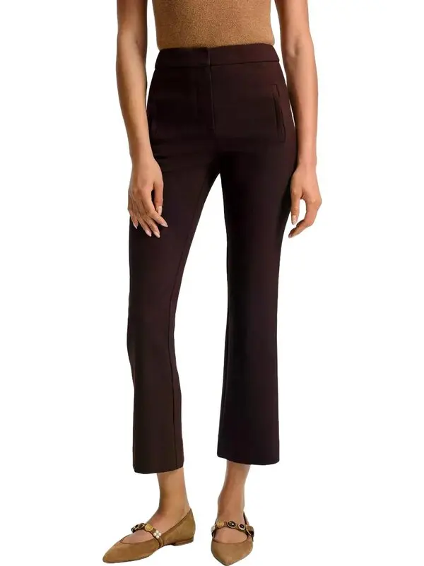 Veronica Beard Arte Kick-flare Pocket Trousers - Brown