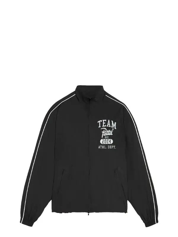 PATTA Piping-detail Logo-embroidered Sweatshirt - Black