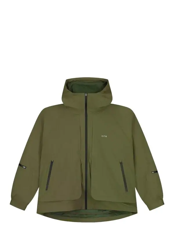 ARTE ANTWERP Hooded Bomber Jacket - Green