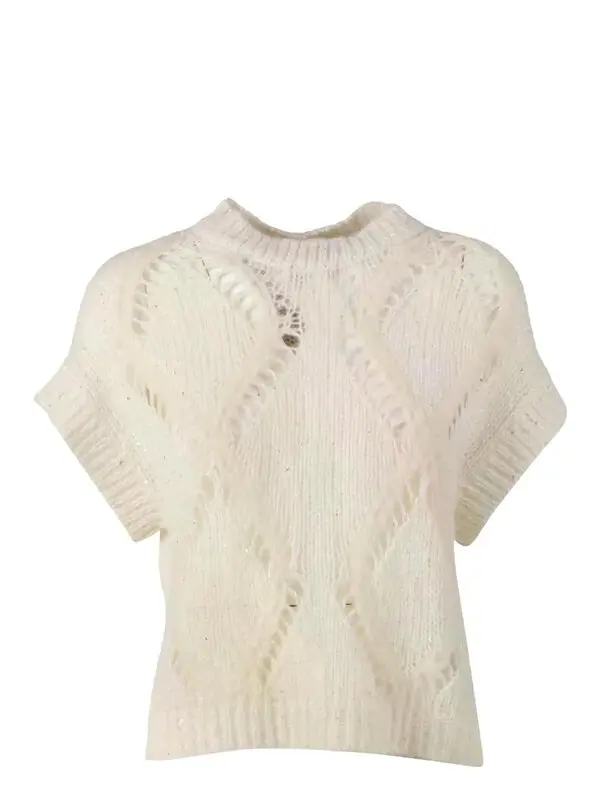 Antonelli Firenze Openwork T-shirt - Neutrals