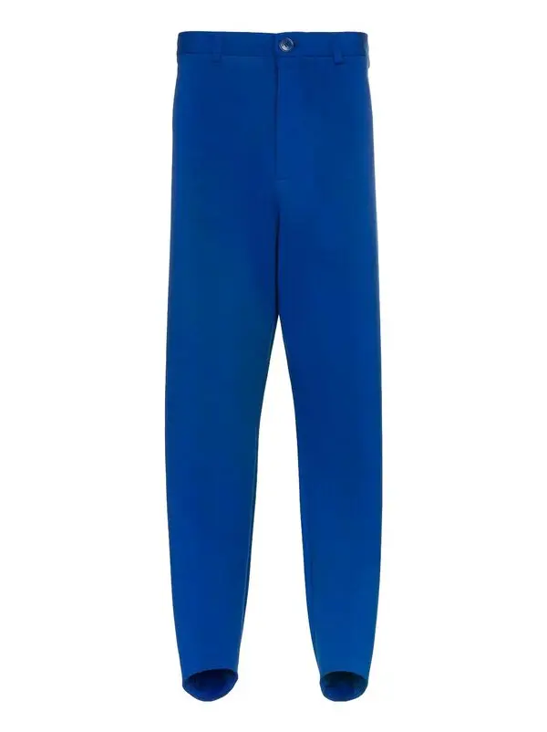 Balenciaga Zip Front Stirrup Leg Sweatpants - Blue