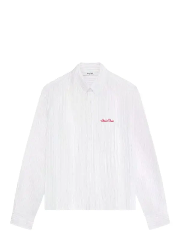 ABOUT:BLANK Oxford Script Striped Shirt - White