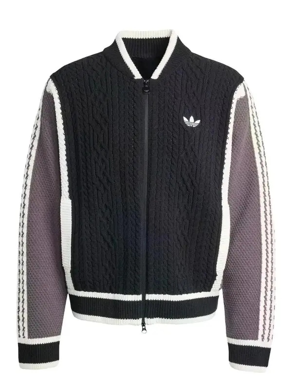 Adidas Retro Remix Zip-up Cardigan - Black