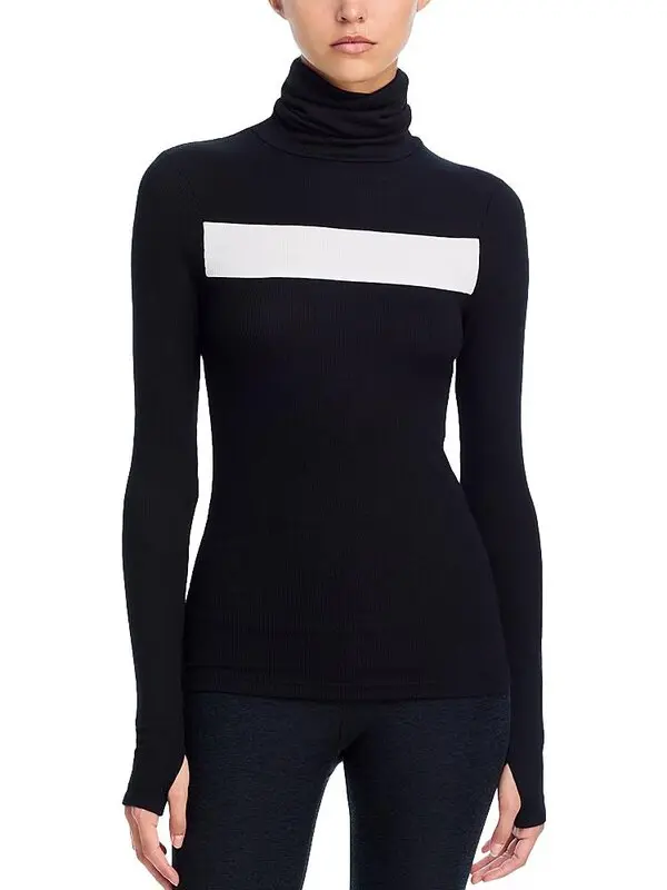 Splits59 Lennon Turtleneck Top - Black/white
