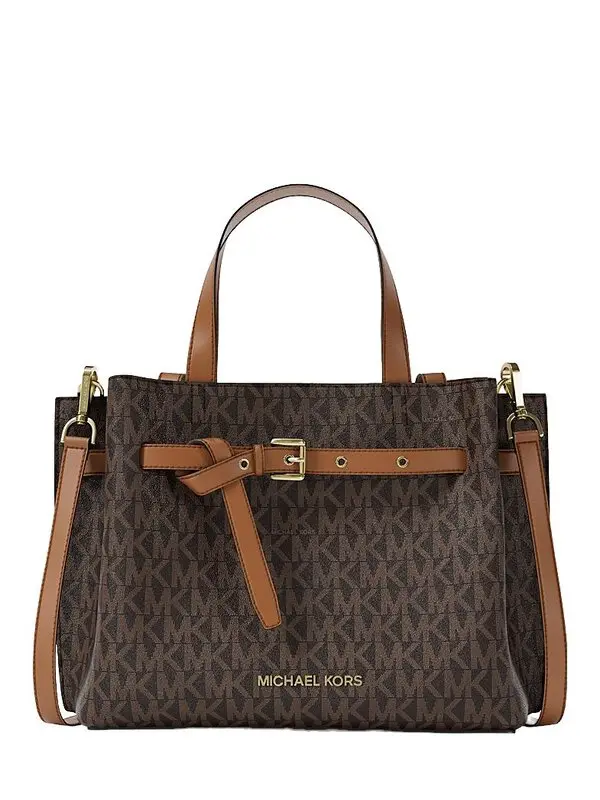 Michael Kors Emilia Small Monogram Satchel - Brown/acorn