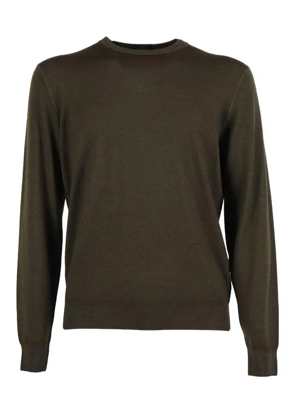 PHI FDL Long Sleeve Crew Neck Sweater - Green
