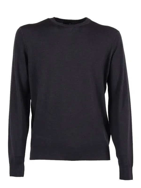 PHI FDL Long Sleeve Crew Neck Sweater - Black