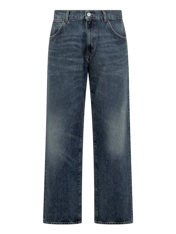 AMISH James Wide Leg Jeans - Blue