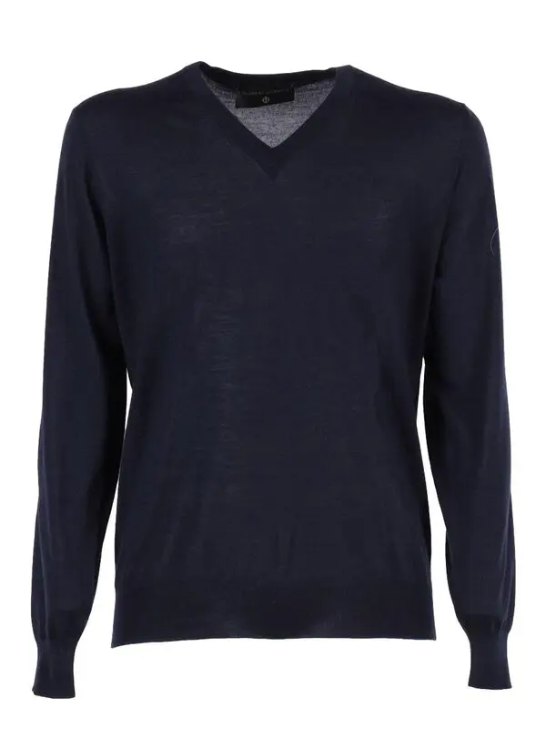 PHI FDL Long Sleeve V-neck Sweater - Blue