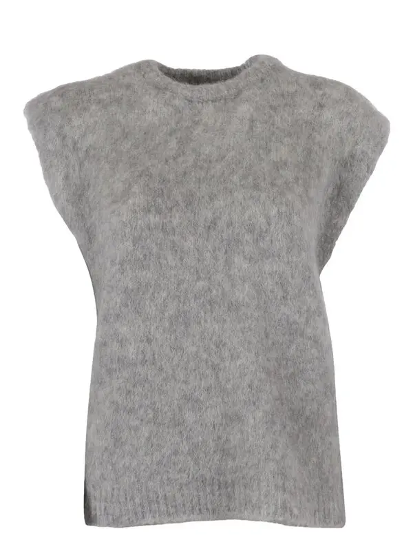 FORTE_FORTE Oversized Alpaca Vest - Gray