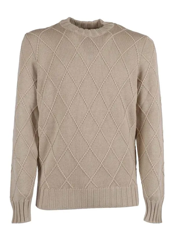 PHI FDL Girocoll Extra Fine Merino Wool Crew Neck Sweater - Beige