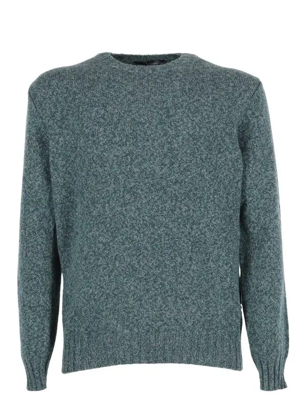 PHI FDL Extra Fine Merino Wool Crew Neck Sweater - Green