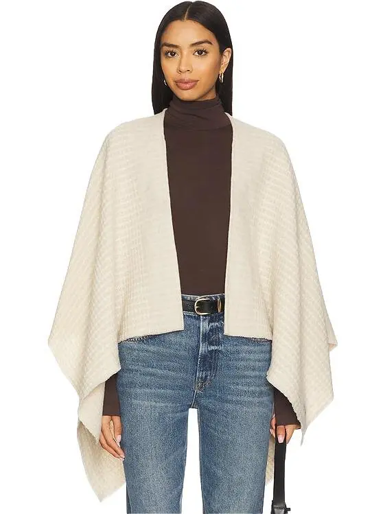Rag & Bone Joni Waffle Poncho - Oatmeal