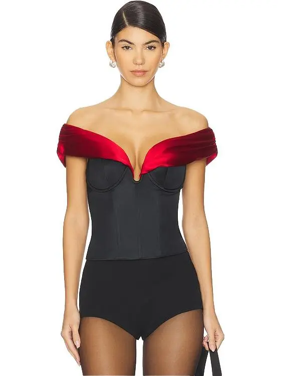 Majorelle Nuria Top - Black & Red