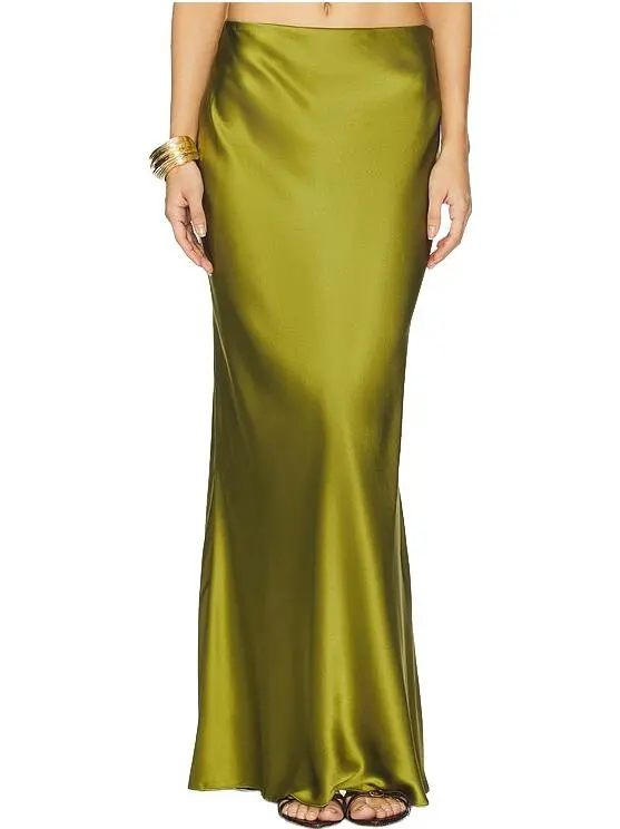 THE SEI Bias Maxi Skirt - Moss