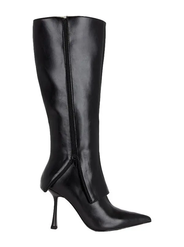 Raye Eden Overlay Leather Boots - Black