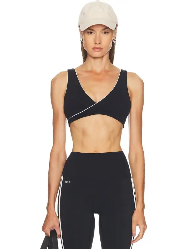 SET ACTIVE Airluxe Breathe Contrast Wrap Bra - Ref