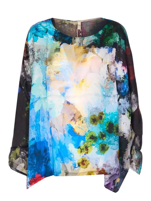 YAVI Printed Oversized Shirt - Multicolour