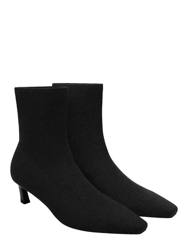 Vivaia 2-in-1 Detachable Mid Heel Boots - Black