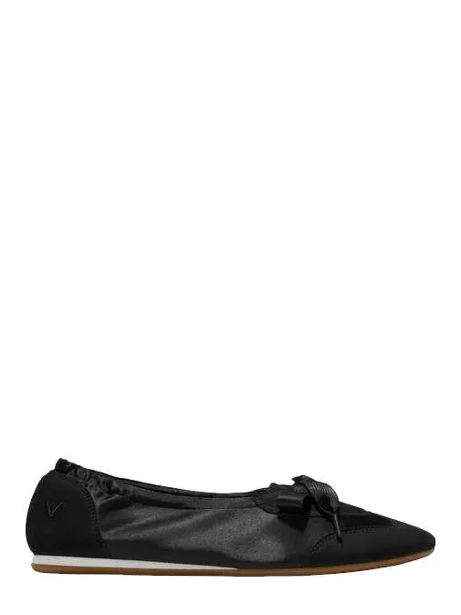 Vivaia Round-toe Satin Ballerina Sneakers - Black