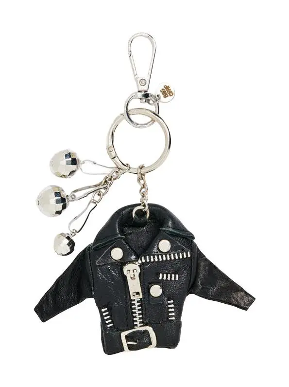 BAG CRAP Vintage '90s Leather Jacket Bag Charm - Black