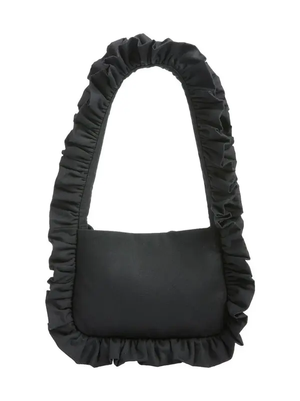 BAGGY LONDON Baguette Shoulder Bag - Black Canvas