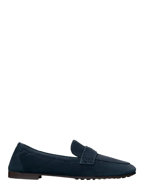 Tory Burch Suede Ballet Loafers - New Navy