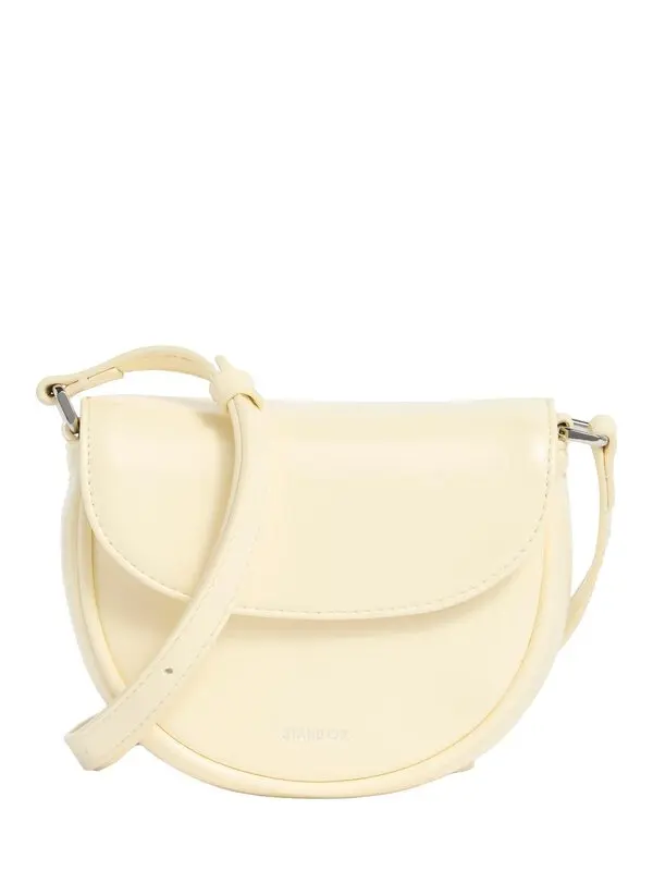 STAND OIL Faux Leather Crescent Crossbody Bag - Butter