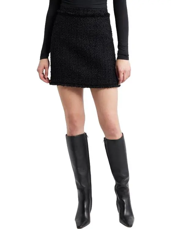 BOSS Vokila Textured Knit Miniskirt - Fringe Tweed