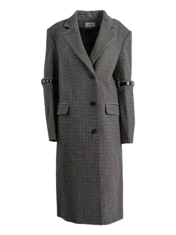Coperni Houndstooth Strap Coat - Grey
