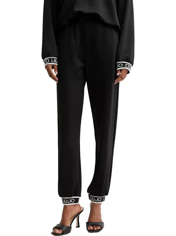 Liu Jo Logo-trim Trousers - Black