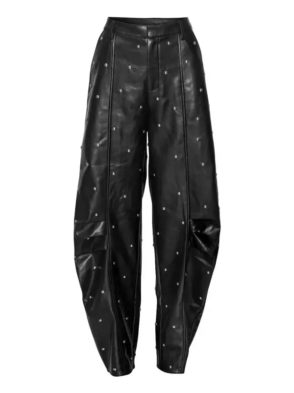 ROTATE BY BIRGER CHRISTENSEN Studded Cargo Trousers - Black